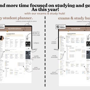 2024-25 All-in-one Notion Student Planner & Academic Notion Dashboard ...