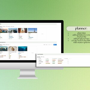 Travel/vacation Notion Dashboard Template, Holiday Planner Bucket List ...