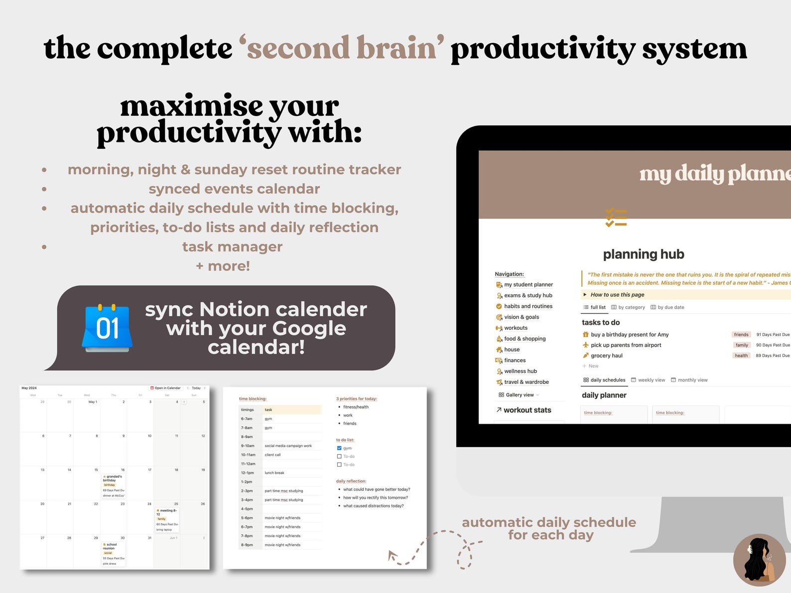 2024-25 All-in-one Notion Student Planner & Academic Notion Dashboard ...