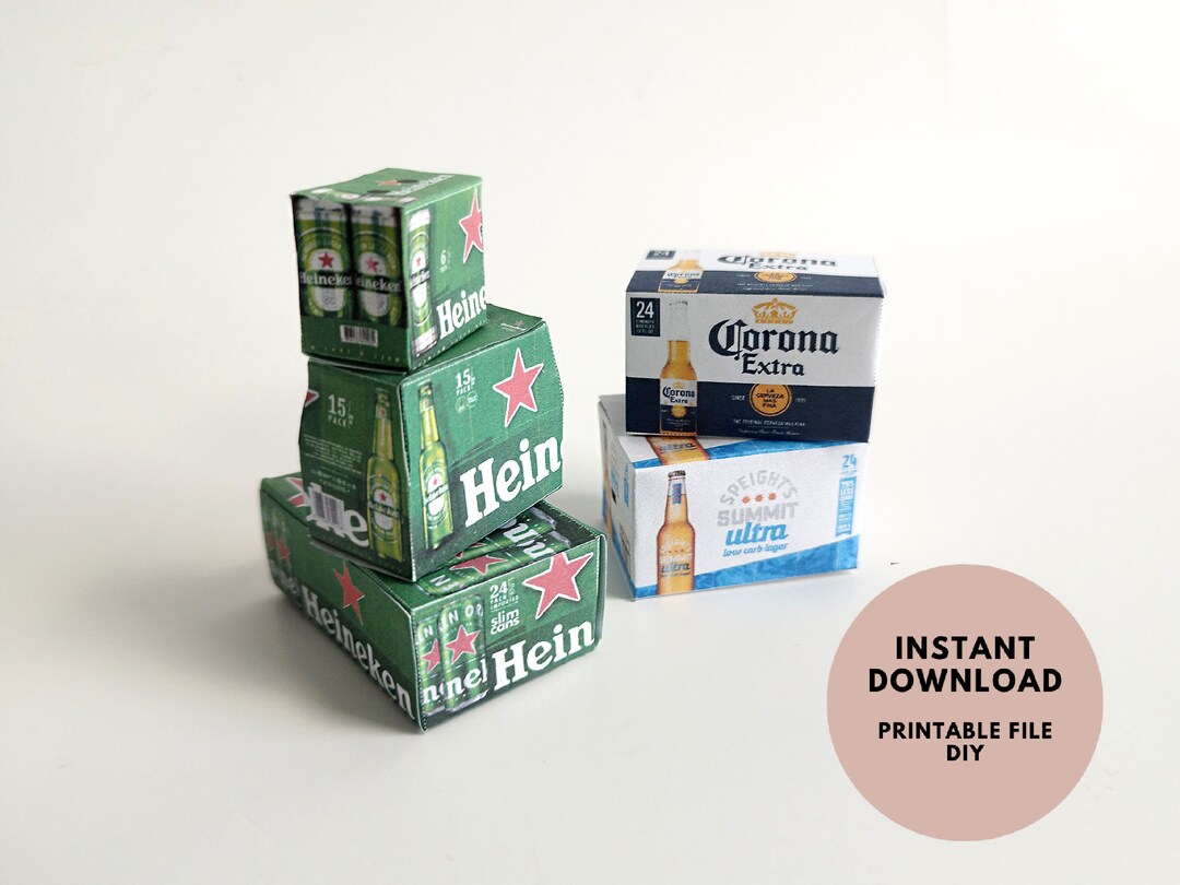 1:6 Scale , 5 Items Beers, Cold Drinks, Refrigerator Beer, Alcohol ...