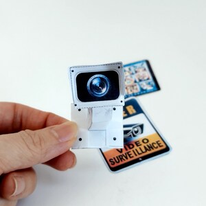 Printable 3 Items CCTV Set, Camera Set for Dollhouse Security ,1:6 ...