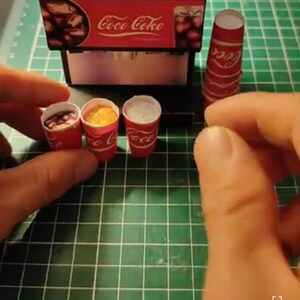 1:6 DIY Printable Soda Machine Pop Machine Fastfood Drink Miniature ...