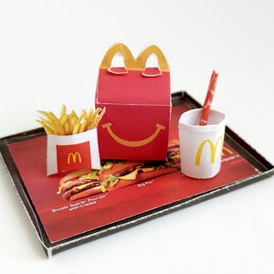 10 Pieces Mcdonald's Meal and Happy Meal Set - Printable Dollhouse Fast ...