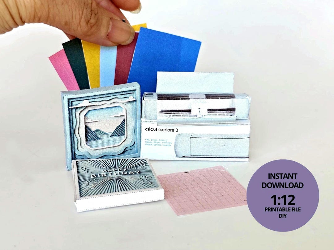 1:12 Cricut Paper Cutting Machine, Mini Crafter, Dolls Office Tool Desk ...