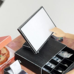 1:6 DIY Printable Cashier for Doll Shop Miniature Supermarket Fast Food ...