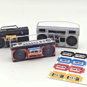 1:12 Boombox 80s Related Miniature, Music Sounds, Speaker, Boombox Tape ...