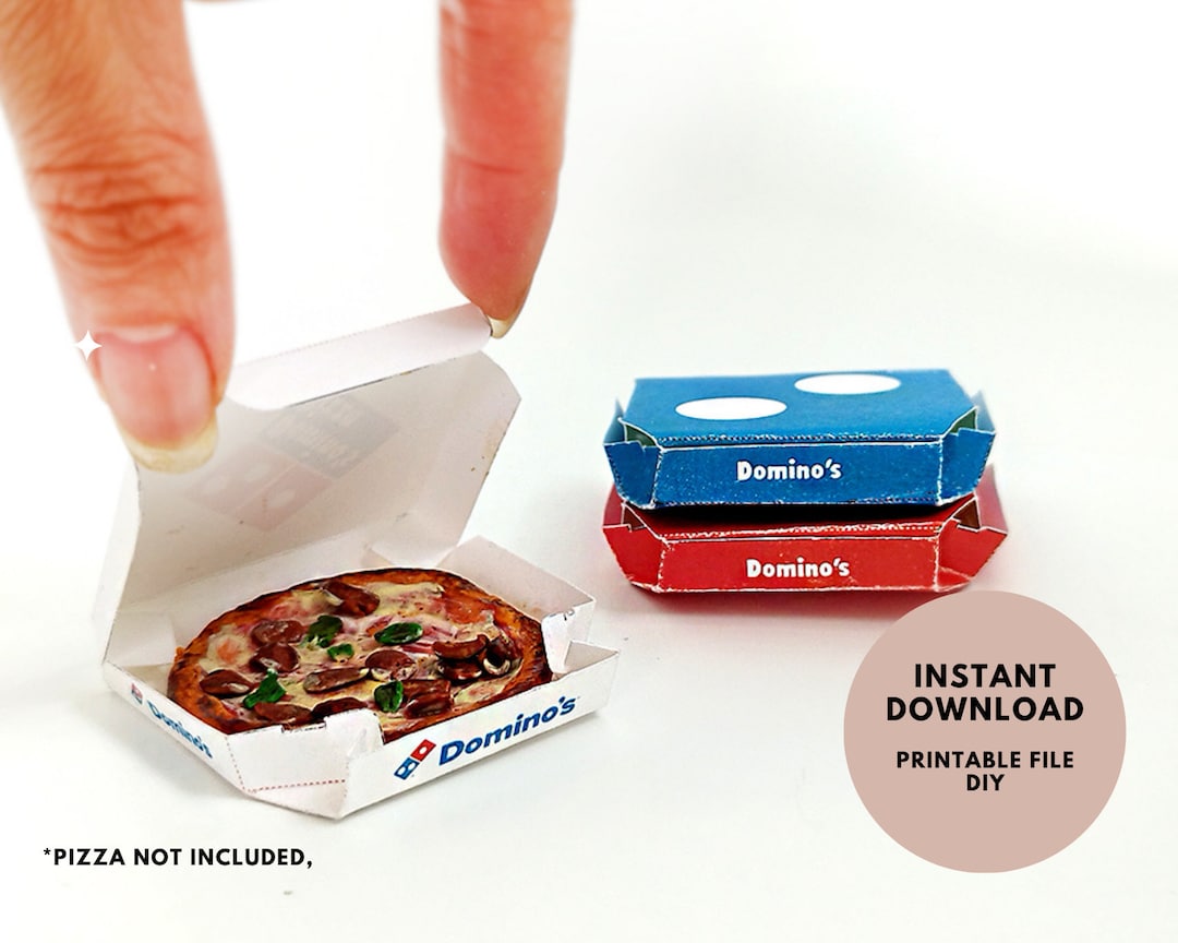 3 Pieces Pizza Boxes for Dollhouses and Barbies Printable Mini Food ...