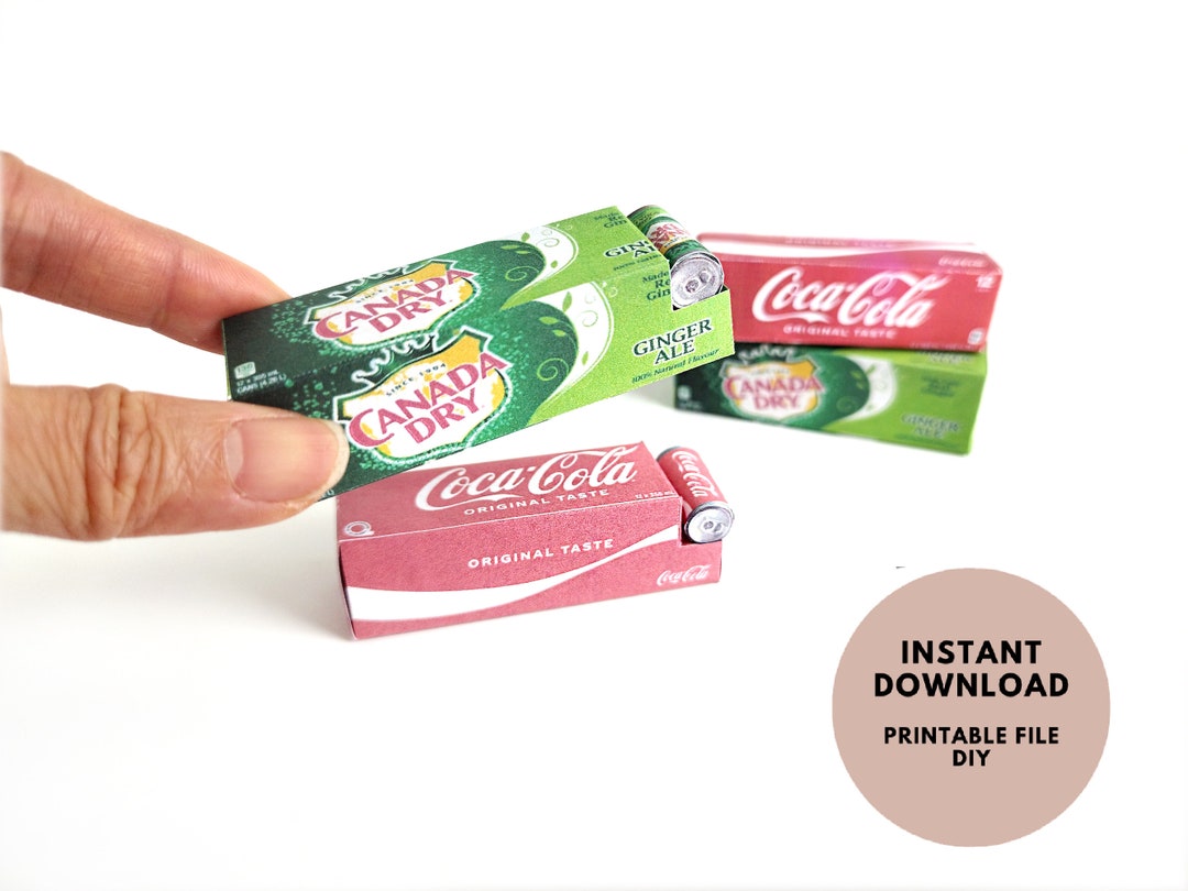 1:6 Scale , 6 Items Pops, Cold Drinks, Refrigerator Soft Drinks, Mini ...