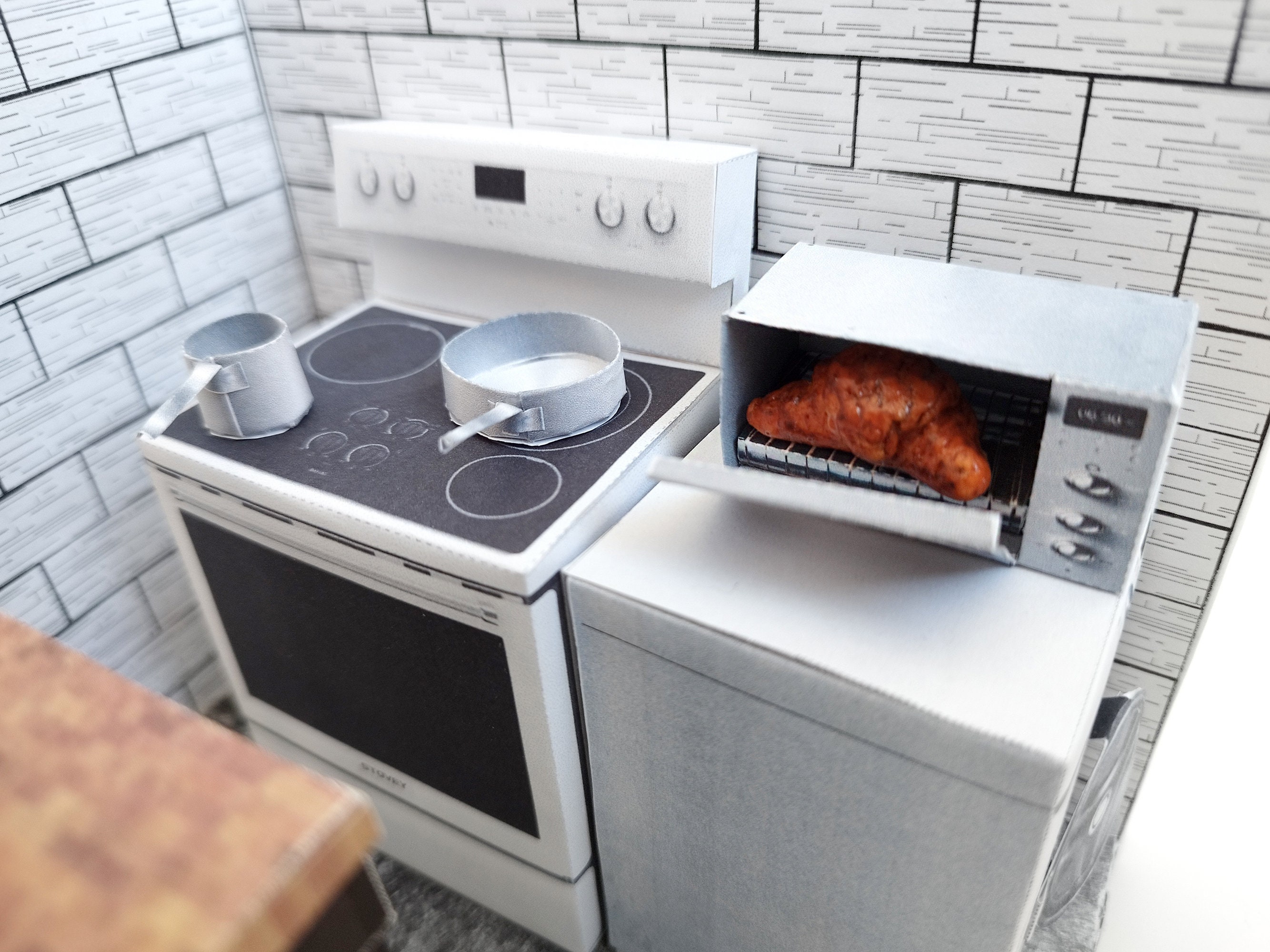1:12 Openable Kitchen Oven - Printable Dollhouse Electricity Appliances ...