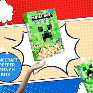 Minecraft Creeper Crunch Cereal Box 1:6 Scale Printable for - Etsy