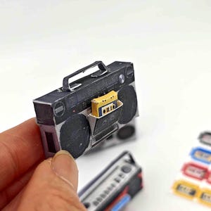 1:12 Boombox 80s Related Miniature, Music Sounds, Speaker, Boombox Tape ...