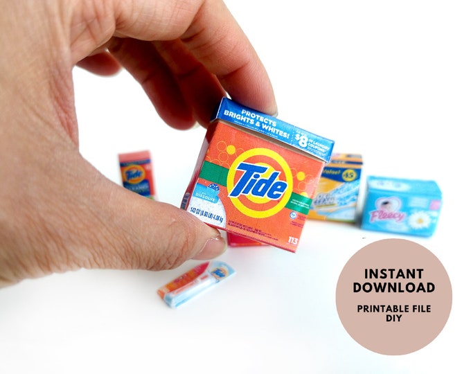 Miniature 1:6 Cleaning Supplies, Miniature Laundry Detergent, Playscale ...