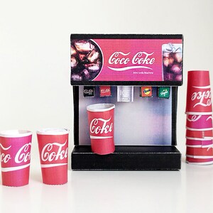 1:6 DIY Printable Soda Machine Pop Machine Fastfood Drink Miniature ...