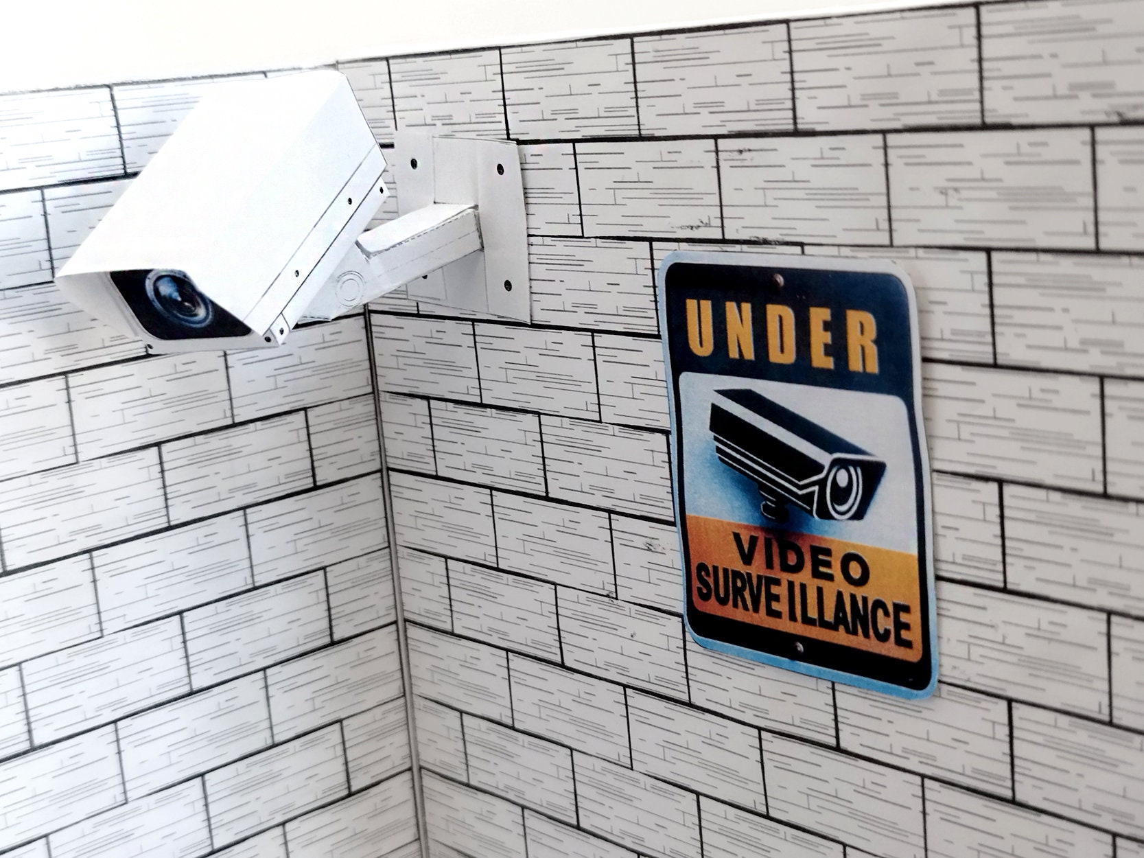 Printable 3 Items CCTV Set, Camera Set for Dollhouse Security ,1:6 ...