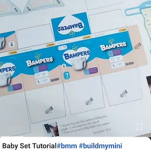 1:6 Baby Set With Diapers and Wipers (template), Newborns, Infants ...