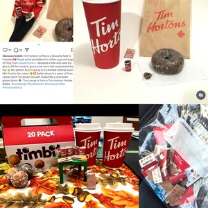 5 Pieces Mini Tim Hortons-inspired Meal Set for Dollhouses Printable ...