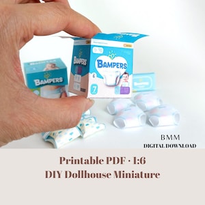 1:6 Baby Set With Diapers and Wipers (template), Newborns, Infants ...