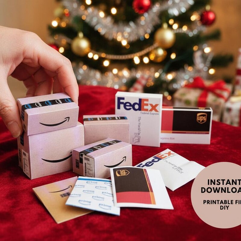 Mini Brown Boxes Digital - Etsy UK