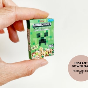 Minecraft Creeper Crunch Cereal Box - 1:6 Scale Printable for Dollhouse ...