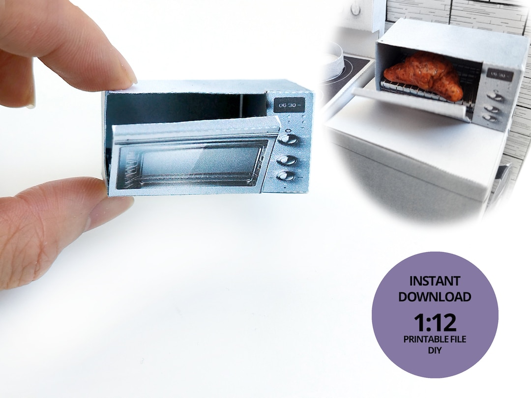 1:12 Openable Kitchen Oven - Printable Dollhouse Electricity Appliances ...