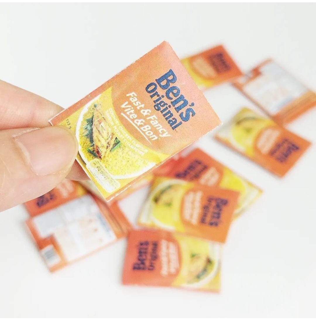 Ben's Rice Bag and Display 1 6 Scale Printable for Dollhouse Miniatures ...