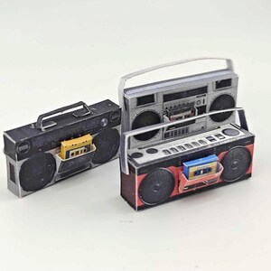1:12 Boombox 80s Related Miniature, Music Sounds, Speaker, Boombox Tape ...