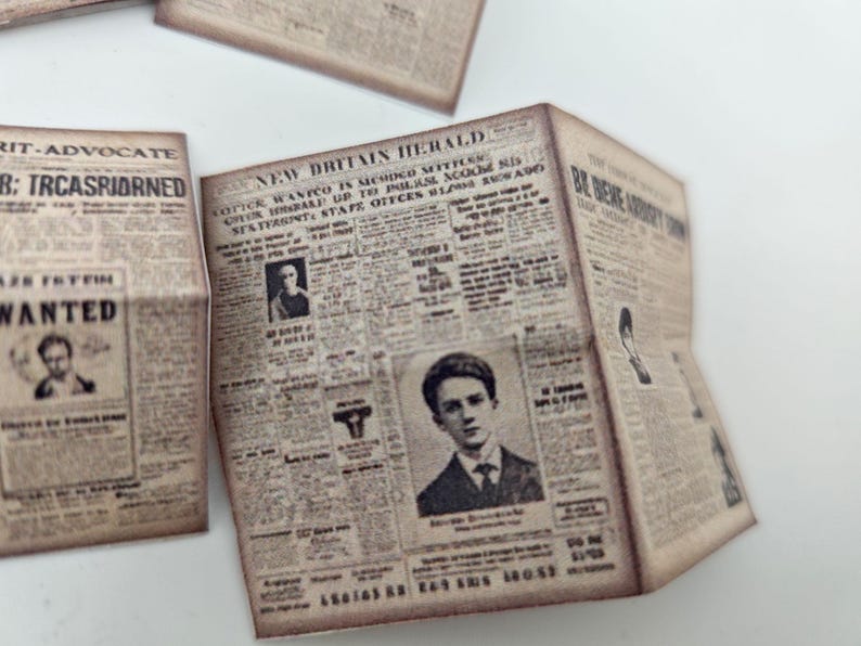 1:12 Wizard Newspaper Miniature — 28 Printable Pages for Realistic ...