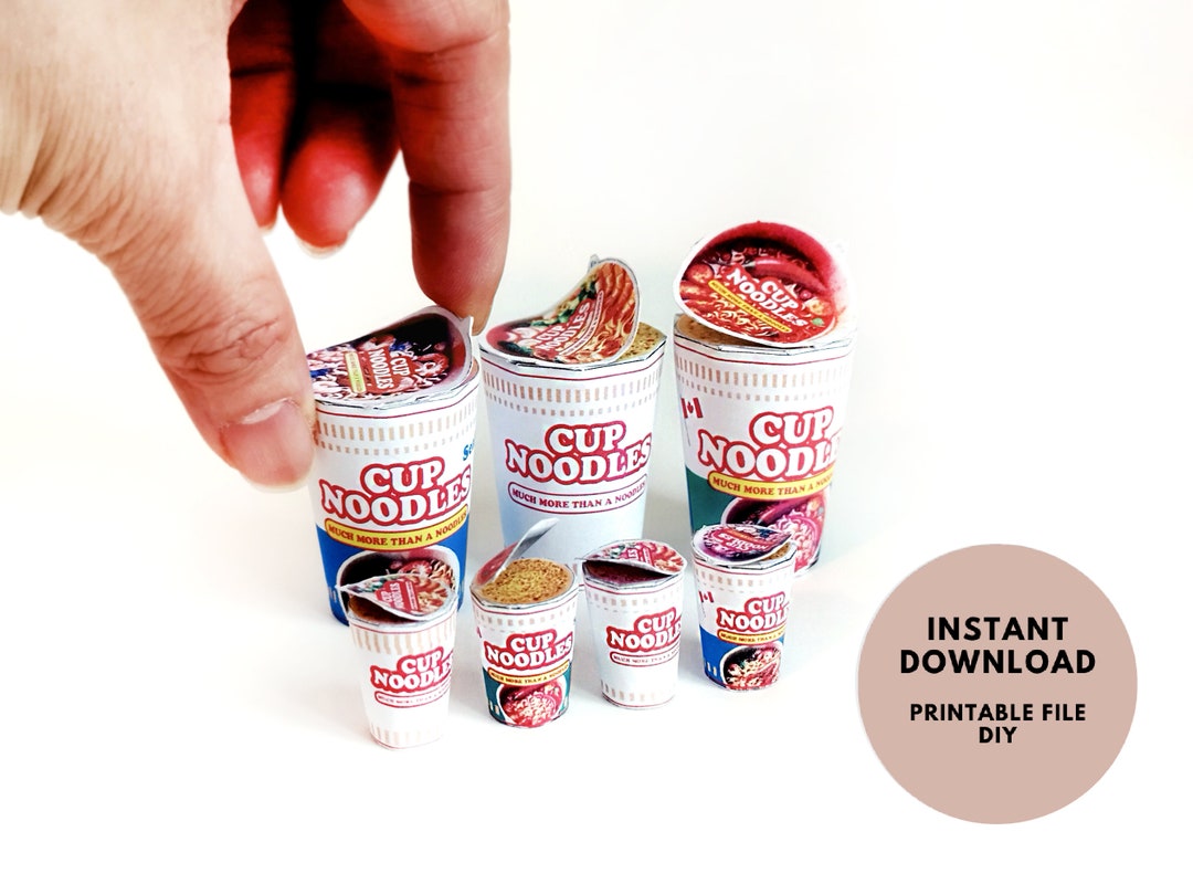 3 Styles 1:6 Scale and Jumbo Size Instant Cup Noodles - Printable ...