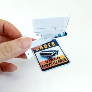 Printable 3 Items CCTV Set, Camera Set for Dollhouse Security ,1:6 ...