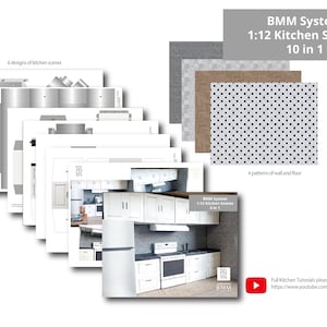 BMM Shoe Box , 1:12 , 4-5inch Doll Kitchen Scenes 10 in 1, Sink ...