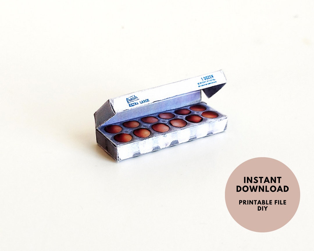 Openable Egg Box for Dollhouse and Barbie 16 Scale Instant Download ...