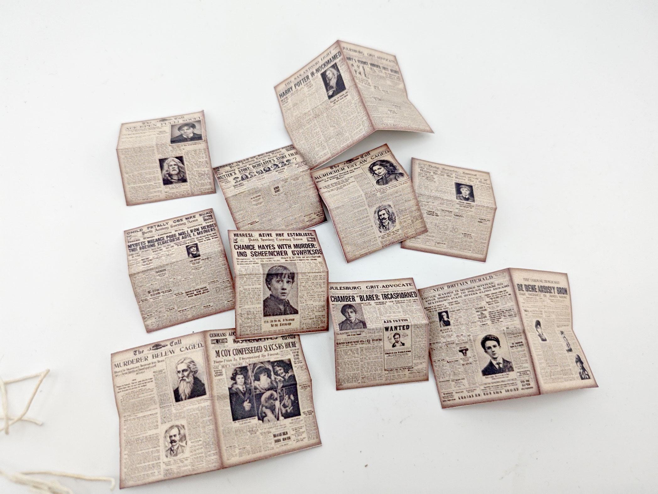 1:12 Wizard Newspaper Miniature — 28 Printable Pages for Realistic ...