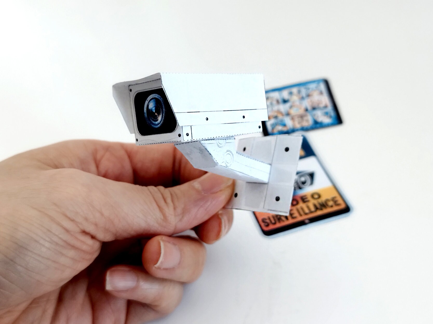 Printable 3 Items CCTV Set, Camera Set for Dollhouse Security ,1:6 ...