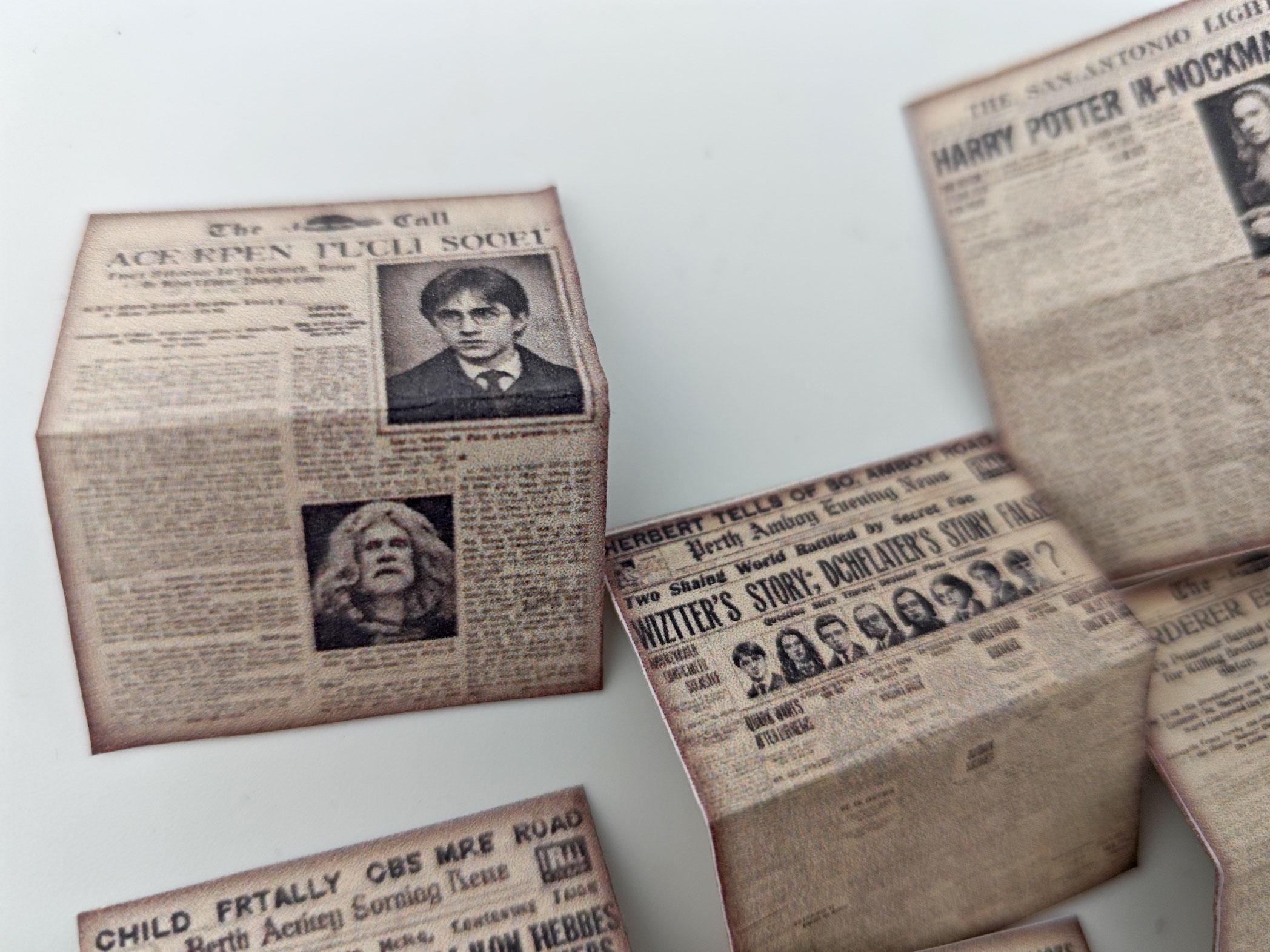 1:12 Wizard Newspaper Miniature — 28 Printable Pages for Realistic ...