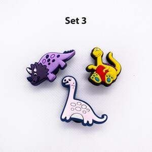 Cute Dinosaurs Croc Charms Jibbitz Set for Clogs Shoe Accessories ...