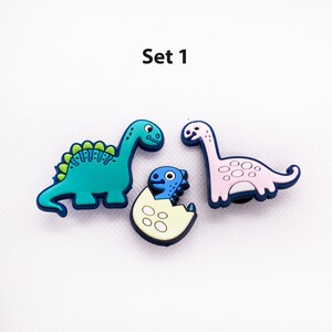 Cute Dinosaurs Croc Charms Jibbitz Set for Clogs Shoe Accessories ...