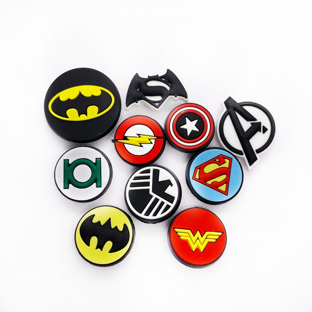 Superheroes Badges Croc Charms, Jibbitz, Clogs Set Unleash Your Inner ...