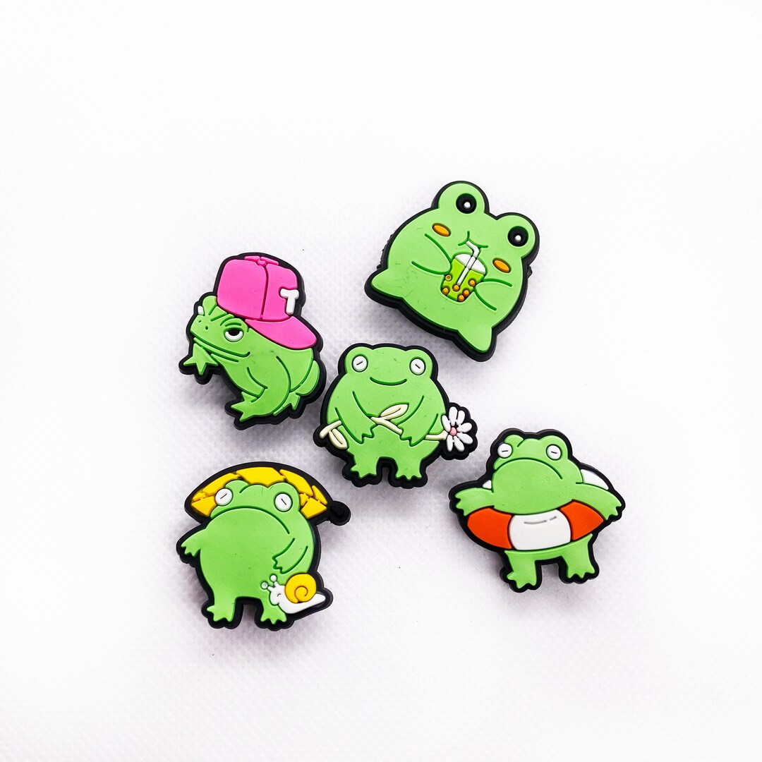 Cute Frogs Croc Charms Set Jibbitz & Clogs Accessories for Frog ...