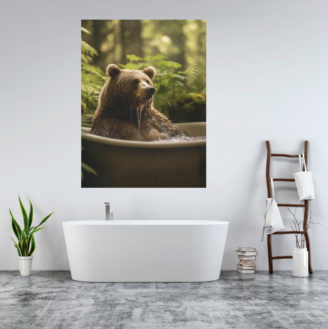 Black Bear Decor bath Plaques Cabin Decor Rustic Camping - Etsy
