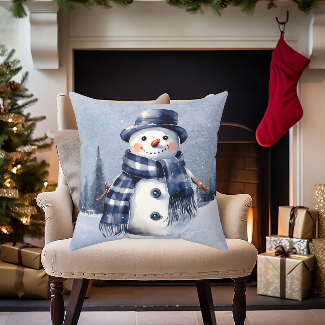 Cute Snowman Pillows-snowman Collection-housewarming Gift-country ...