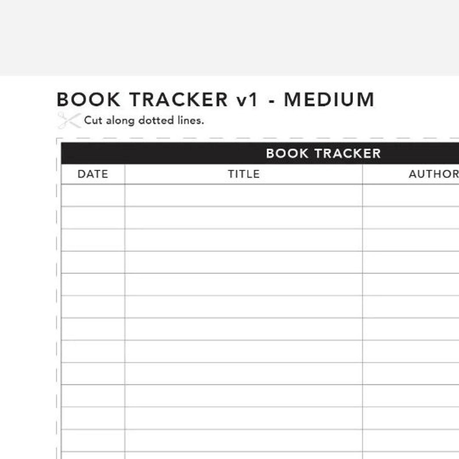 Printable Reading Journal | Minimal Reading Planner | Book Planner ...