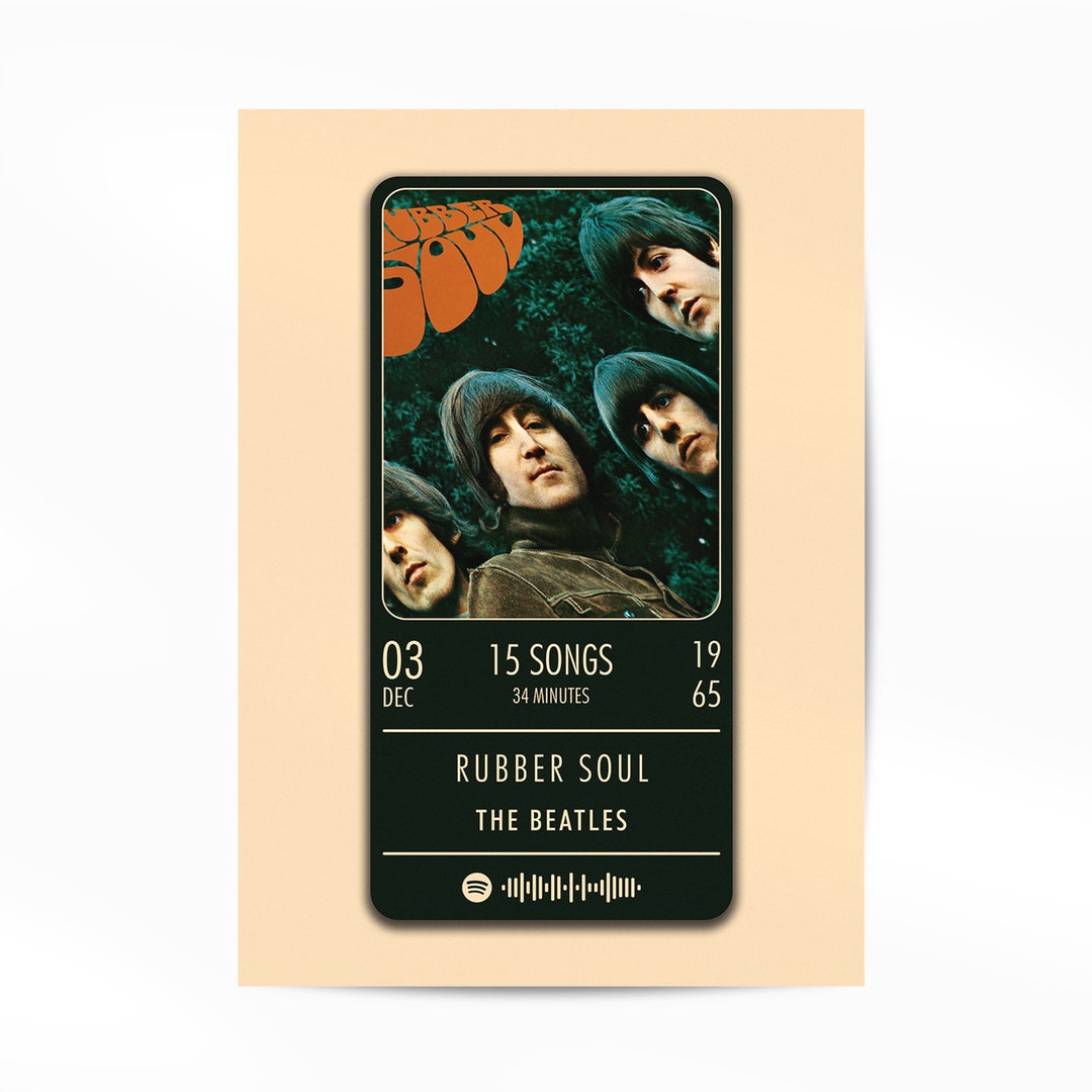 The Beatles Poster Rubber Soul Poster the Beatles Album Cover - Etsy