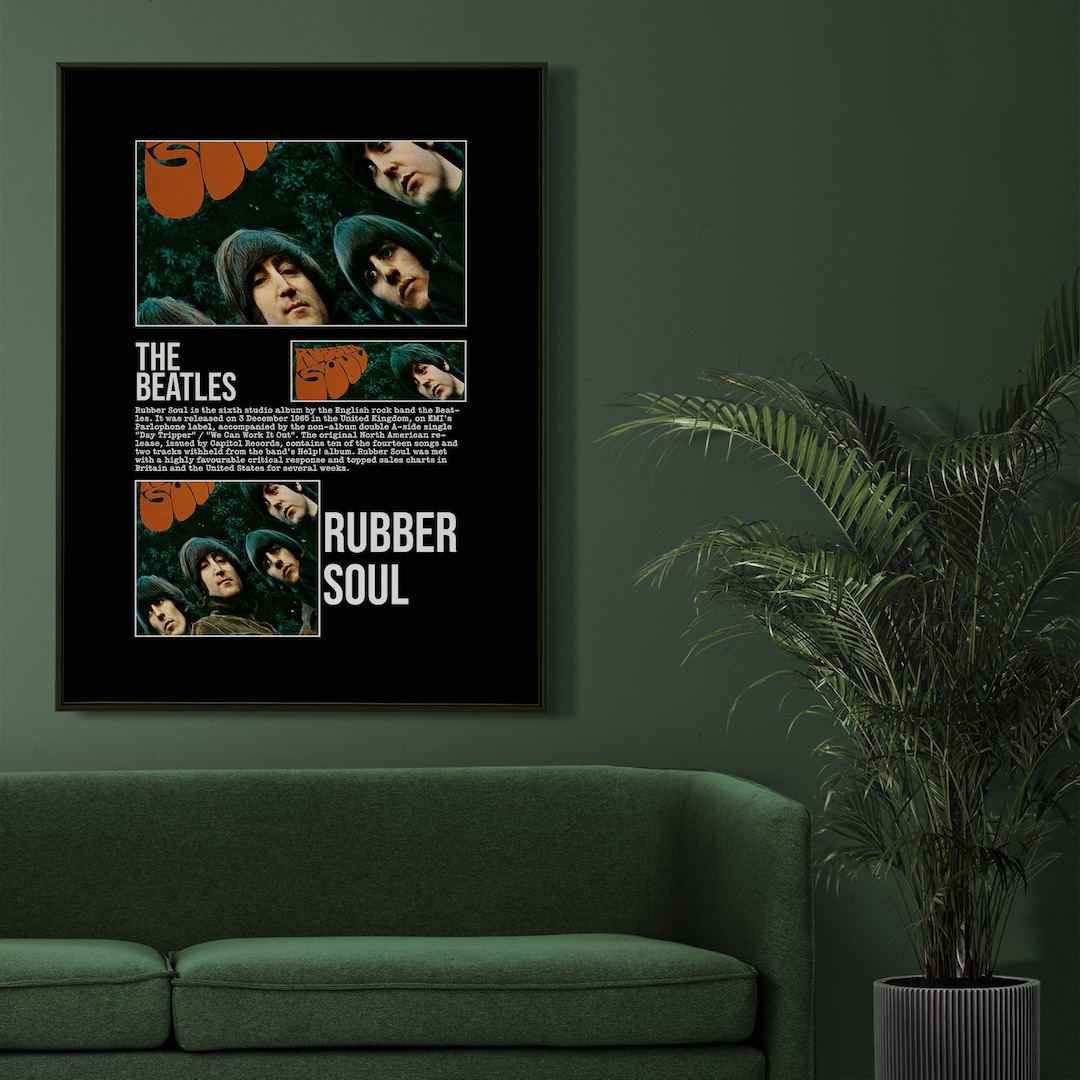 The Beatles Poster Rubber Soul Poster the Beatles Album Cover - Etsy