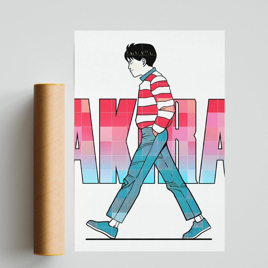 Akira Poster Akira Minimalist Poster Akira Vintage Retro - Etsy