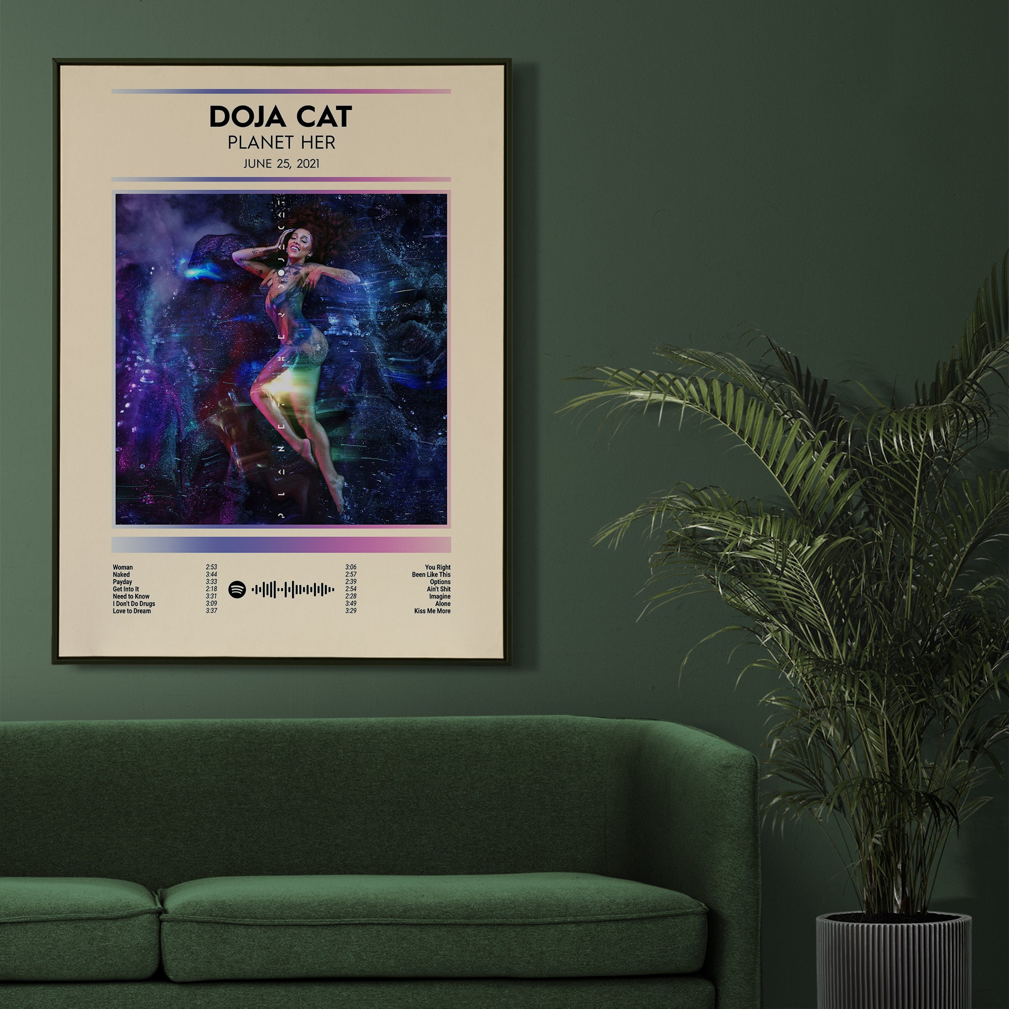 Doja Cat Poster Planet Her Poster Doja Cat Album Cover Poster vendido ...