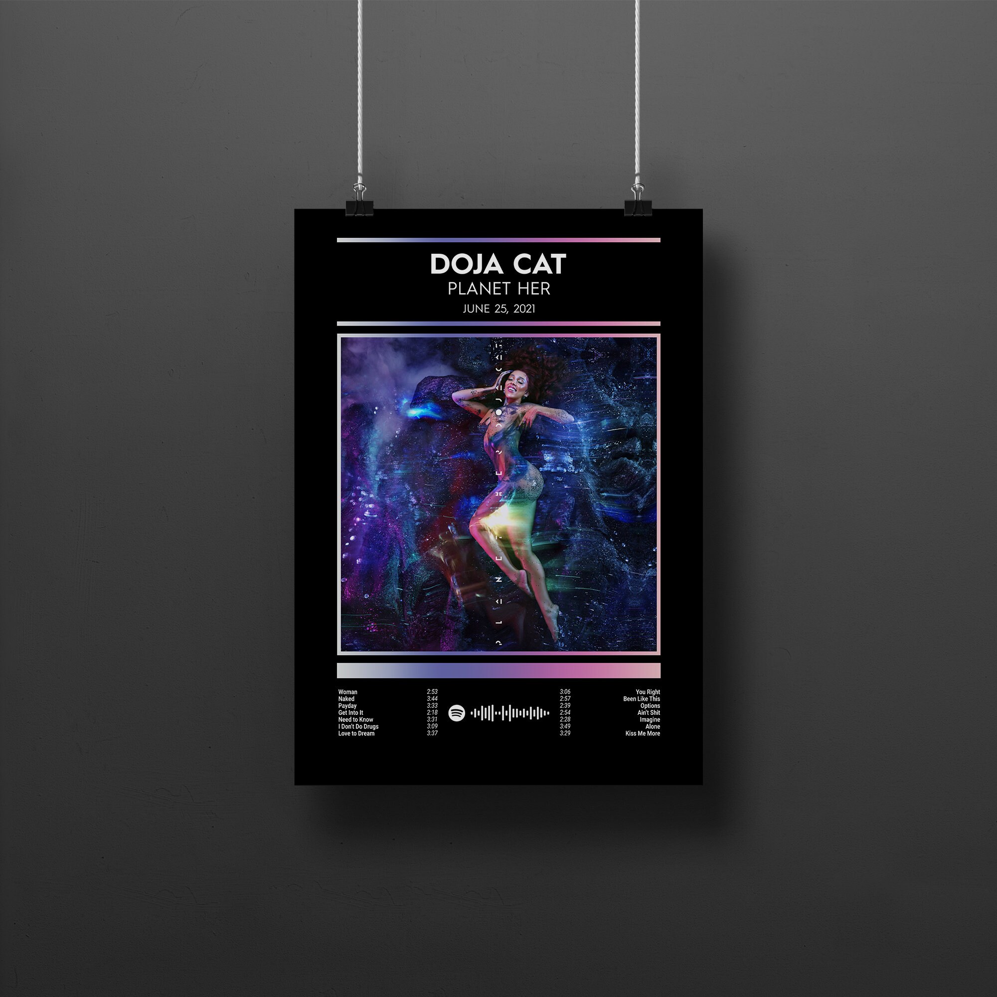 Doja Cat Poster Planet Her Poster Doja Cat Album Cover Poster vendido ...