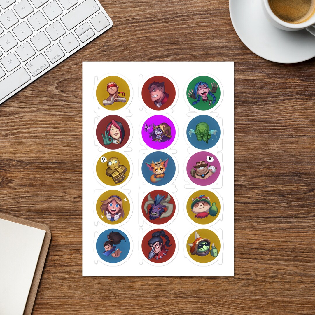9 Arcane League of Legends Emotes Stickers Planner Stickers - Etsy