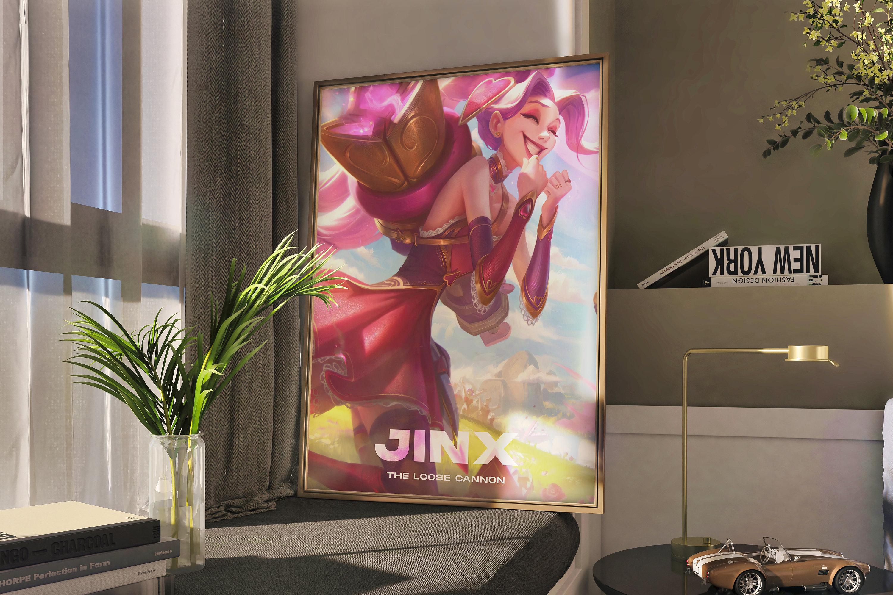 Jinx Poster Collection All Skins League of Legends Gaming Wall Art ...