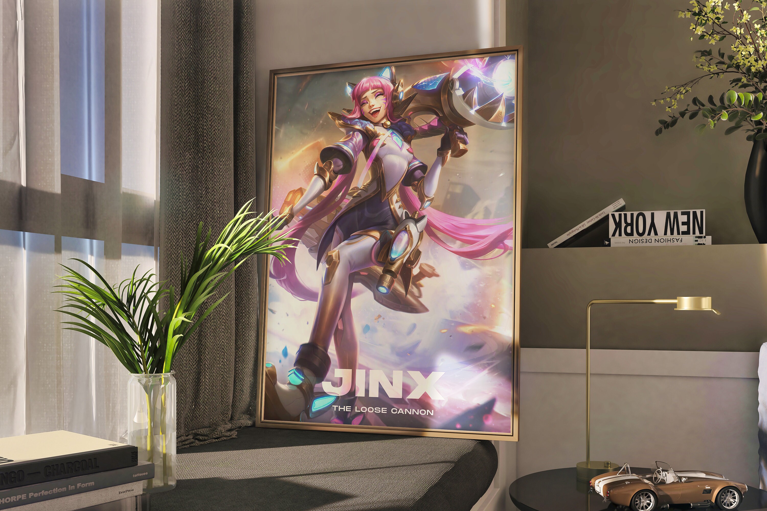 Jinx Poster Collection All Skins League of Legends Gaming Wall Art ...