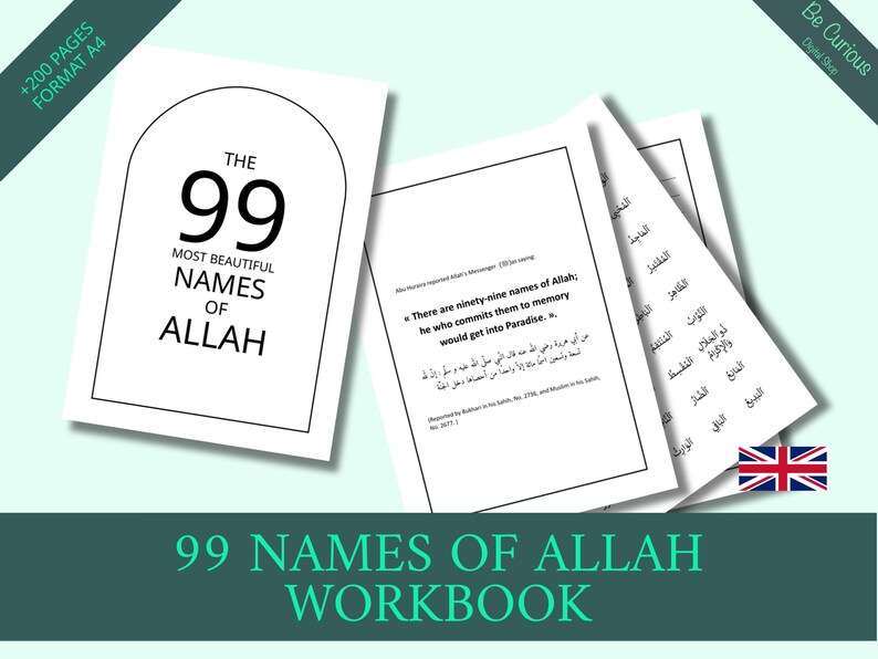 99 Names of Allah Activity Workbook | 200+ Pages | Asma Al Husna ...